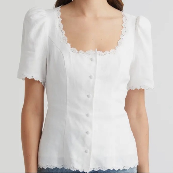 Reformation | Tops | Reformation Anabella Linen Buttonup Top | Poshmark
